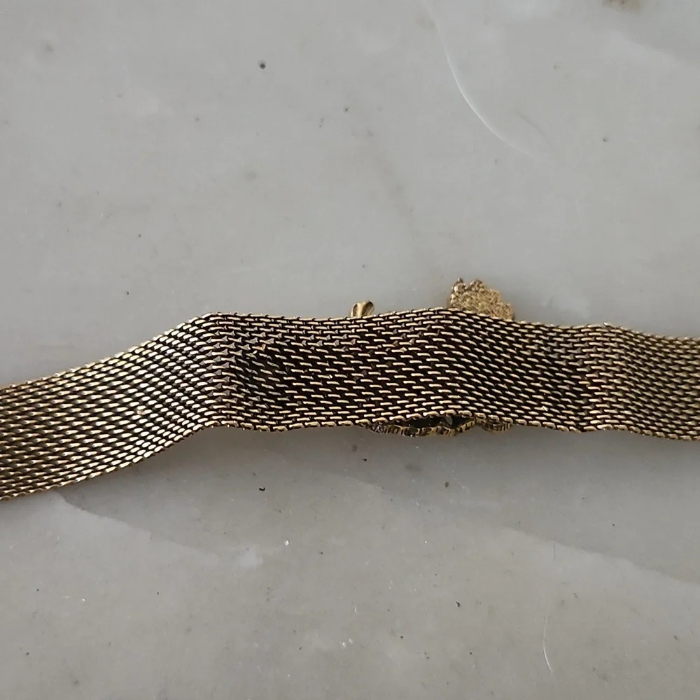 Source Unknown | Jewelry | Vintage Golden Mesh Choker Decorative Center ...